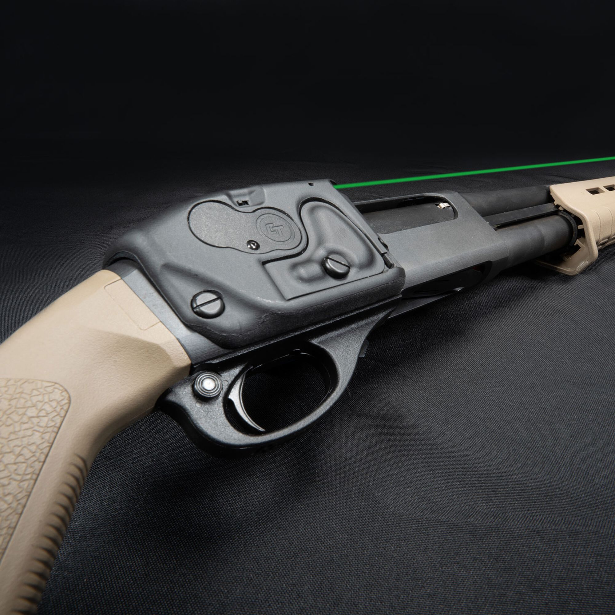 LS-870G Lasersaddle™ Green Laser Sight for Remington® 870 & Tac-14 12 Gauge Shotguns | CrimsonTrace