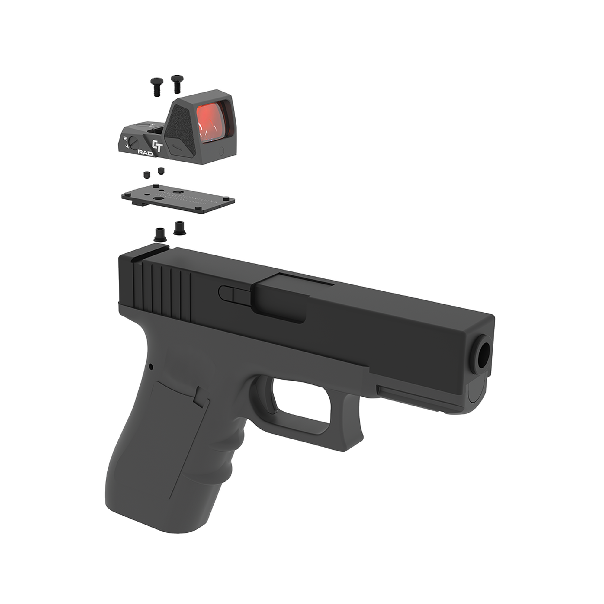 CT RAD™ DOVETAIL MOUNTING KIT - GLOCK® ALL FULL-SIZE, 42, 43, 48 ...